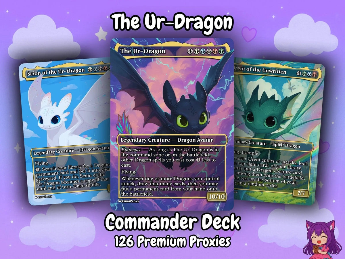 The Ur Dragon Tribal Chibi MTG Proxy Commander Deck – AngelProxy